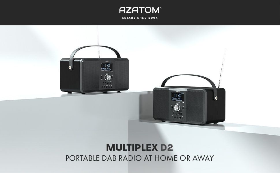 Azatom DAB+ FM Radio Clock Stereo Speaker Alarm Bluetooth - Multiplex ...