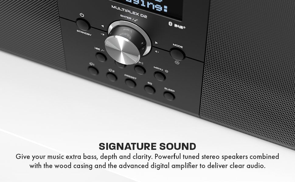 Azatom DAB+ FM Radio Clock Stereo Speaker Alarm Bluetooth - Multiplex ...