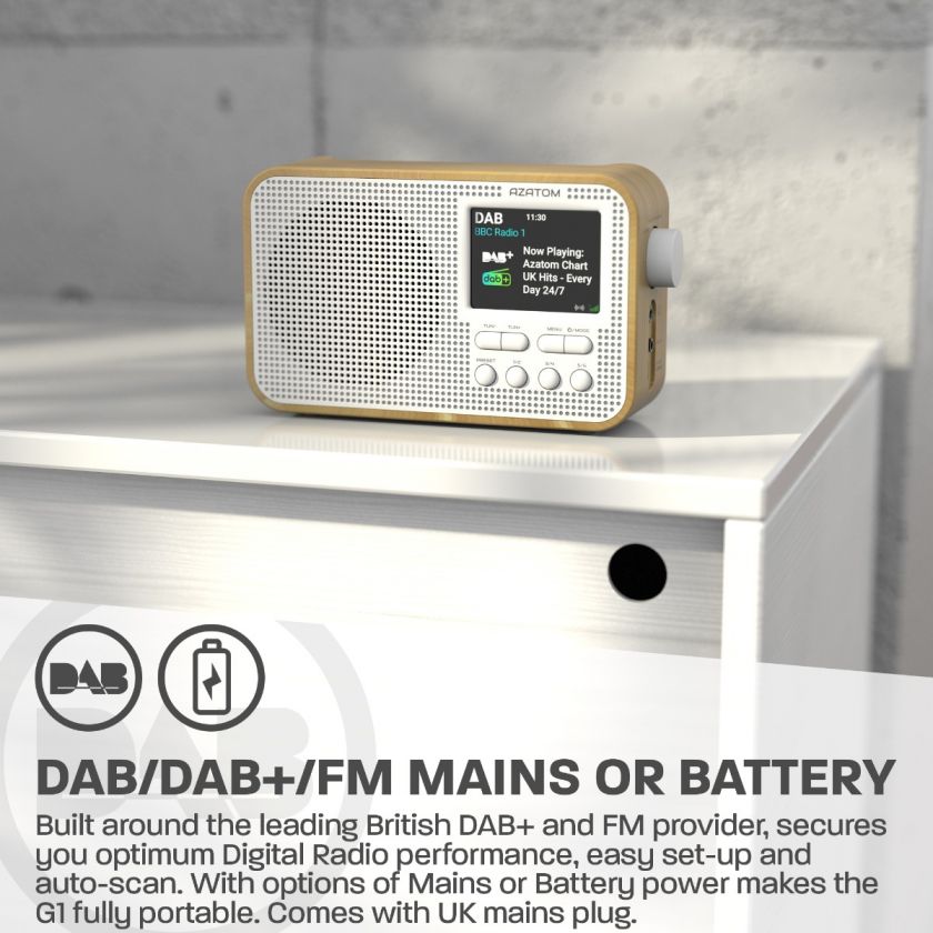 Aspire G1 DAB+ Digital and FM Portable Radio with Bluetooth Certified Refurbished | Best of ...