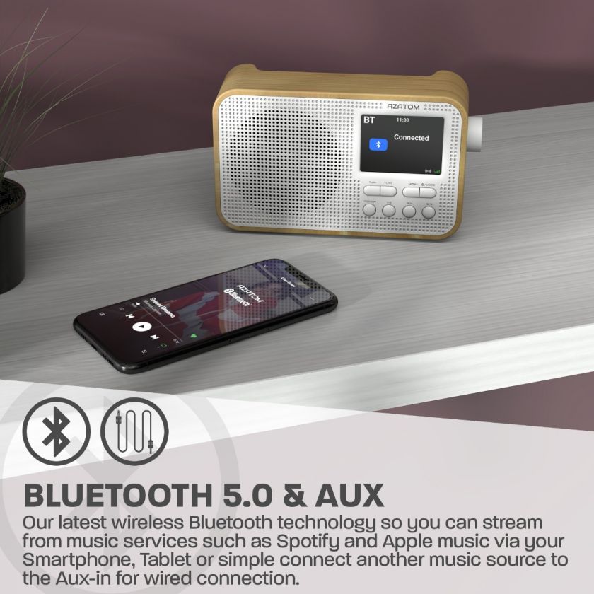 Aspire G1 DAB+ Digital and FM Portable Radio with Bluetooth Certified Refurbished | Best of ...